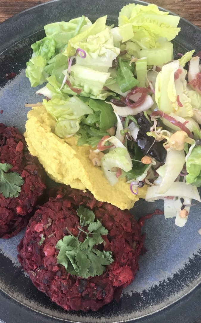 Beetroot Patties (with vegan option) - Alice Yeates